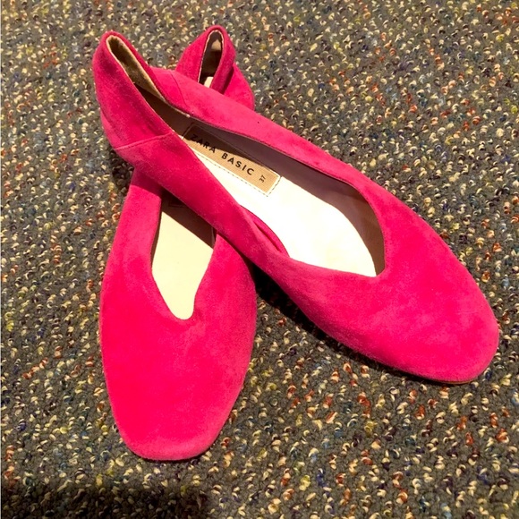 Zara | Shoes | Zara Hot Pink Barbie Flats Suede 7 | Poshmark